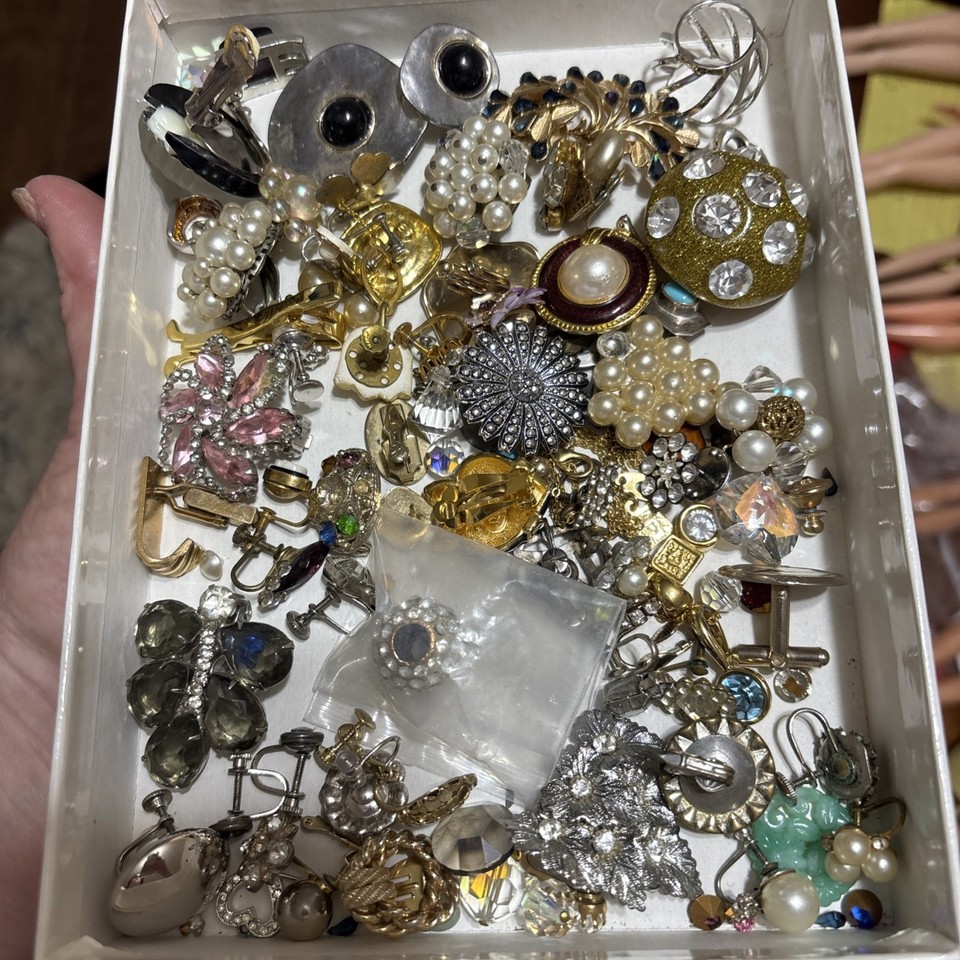 Vintage to New Junk Drawer Jewelry Lot Estate Jewelry Unsearched ...