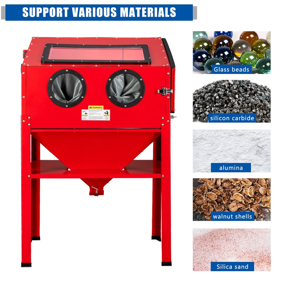 60 Gallon Bench Air Sandblasting Cabinet Sandblaster Blast Large ...