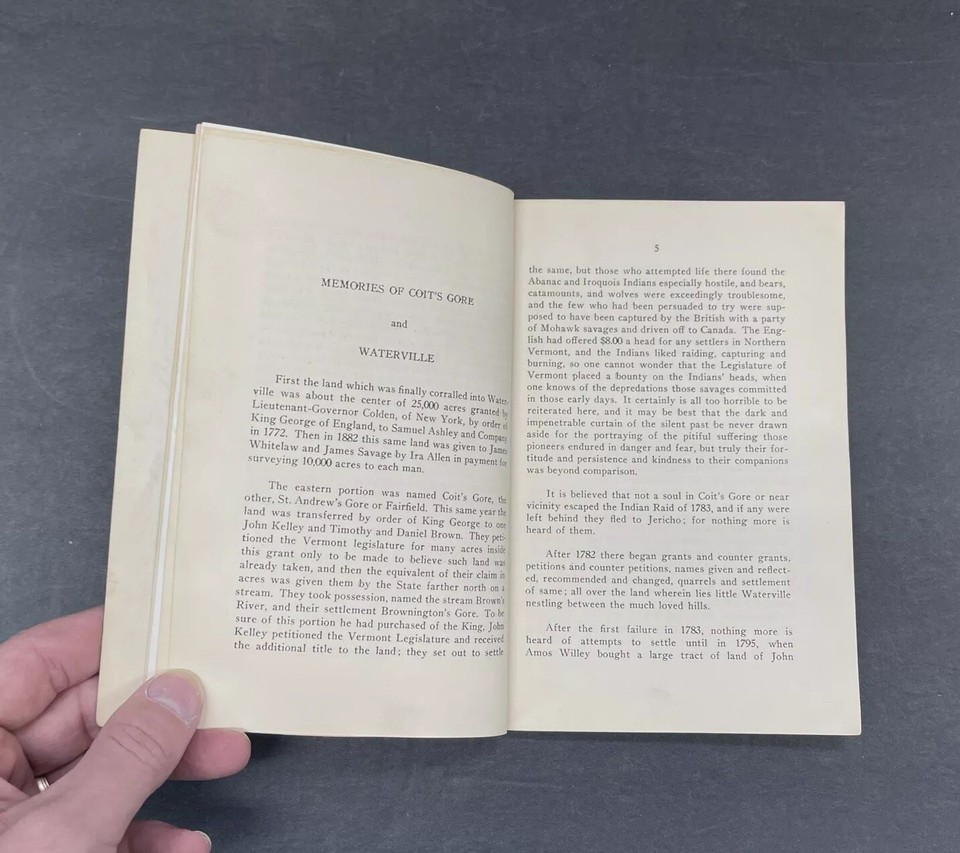 Log Cabin Days of Coit's Gore and Waterville Vermont History | eBay