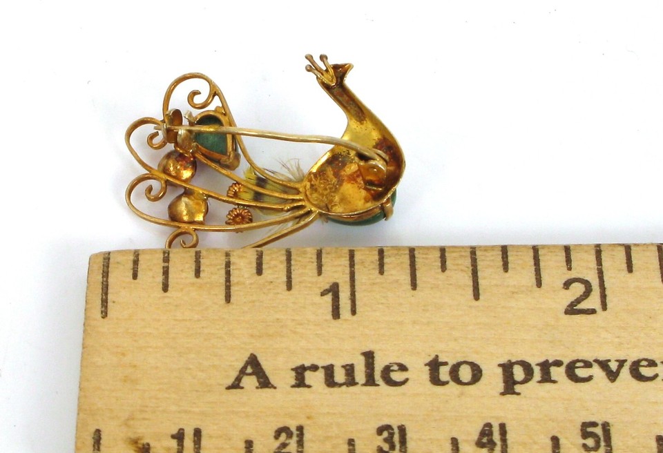 VINTAGE BEAUTIFUL STERLING SILVER SIGNED JS 925 PEACOCK MALACHITE STONE ...