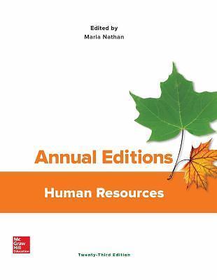 Annual Editions: Human Resources by Maria Nathan (2017, Trade Paperback ...