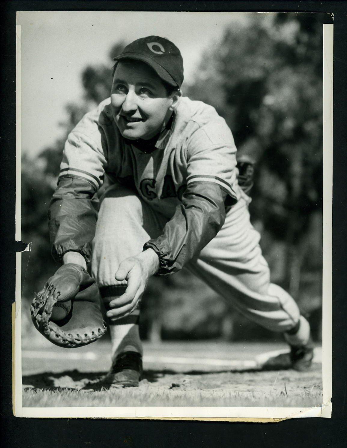 Ripper Collins 1937 Type 1 Press Photo Chicago Cubs Spring Training at ...