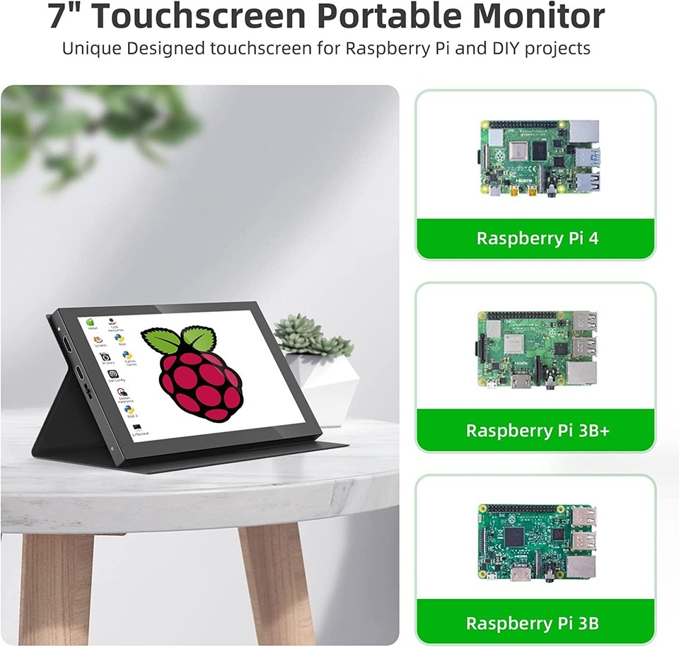 Mini 7inch HDMI IPS Monitor Small Touch Screen Gaming Display for ...