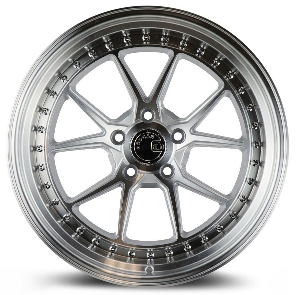 Aodhan DS08 DS8 18x9.5 5x100 35 Silver Machined Wheels(4) 73.1 18" inch ...