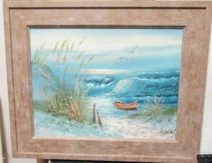 H.GAILEY ORIGINAL OIL ON CANVAS BOAT SEASCAPE WAVES PAINTING | eBay