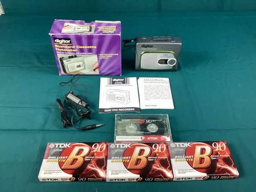 Vintage Digitor Standard Cassette Note Taker (Not tested) Showing signs ...