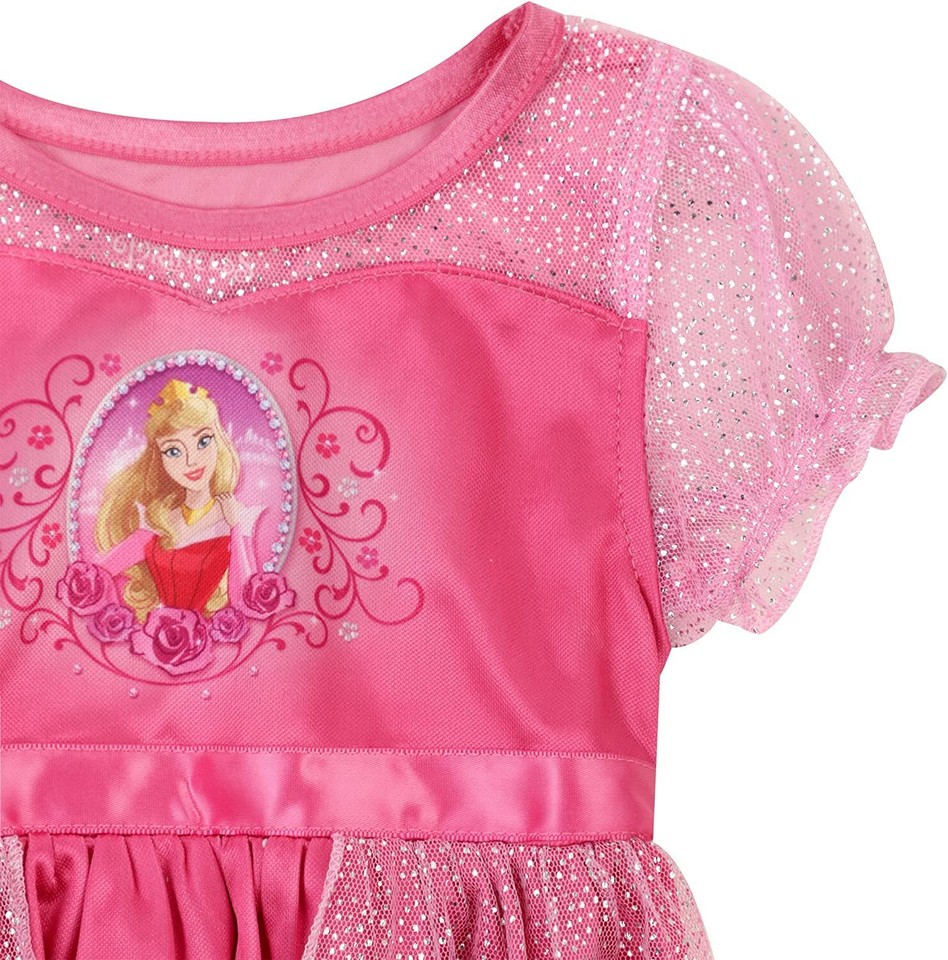 Sleeping Beauty Aurora Toddler Girl's Fancy Pink Tulle Nightgown | eBay