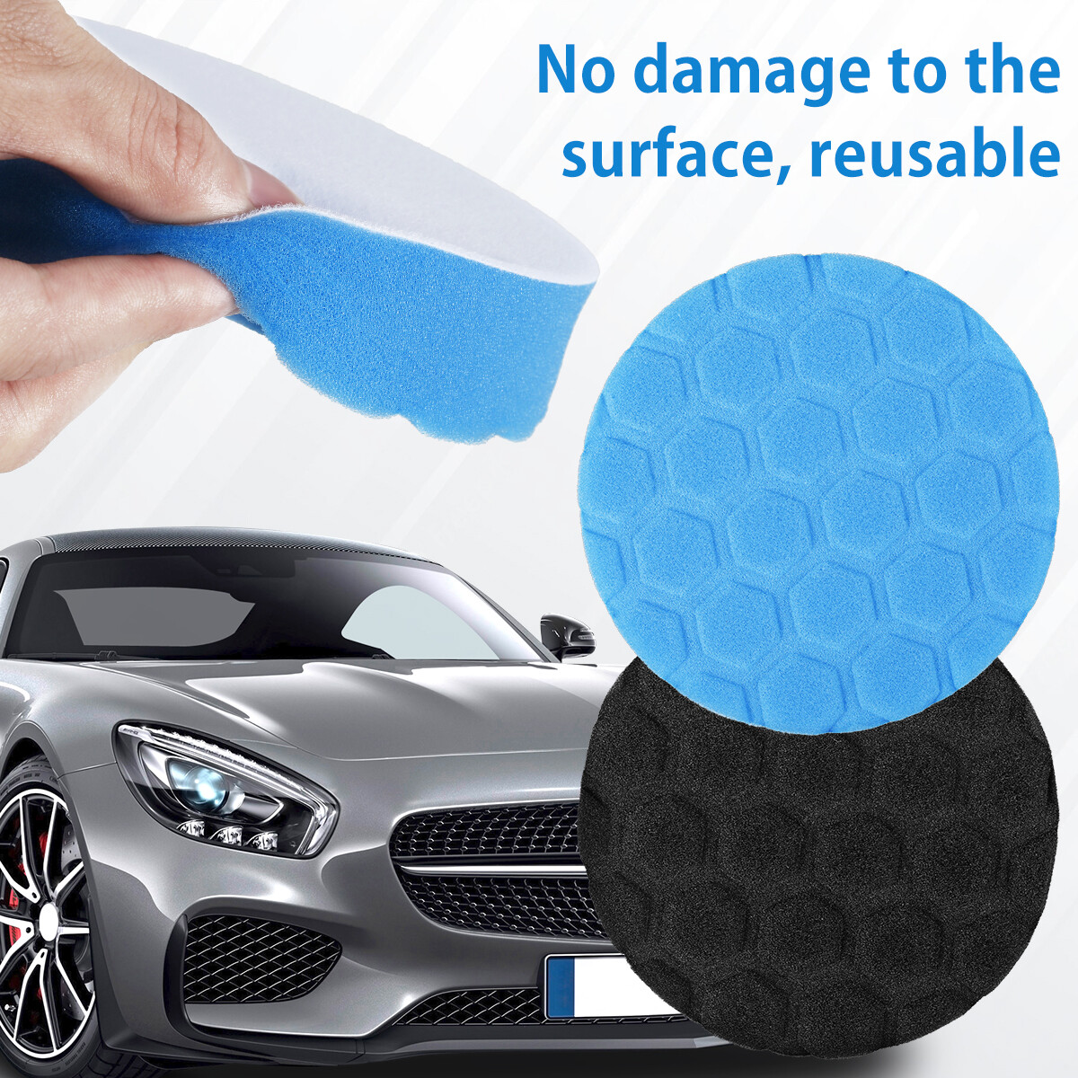 5Pcs Polishing Pad Kit Foam Buffing Pad 5 Inch Auto Car Buffing Pad Set ...
