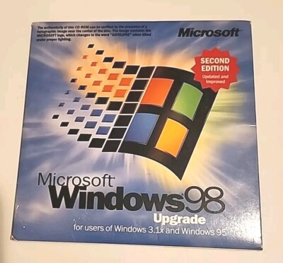 Microsoft Windows 98 Upgrade Second Edition CD 659556102791 | eBay