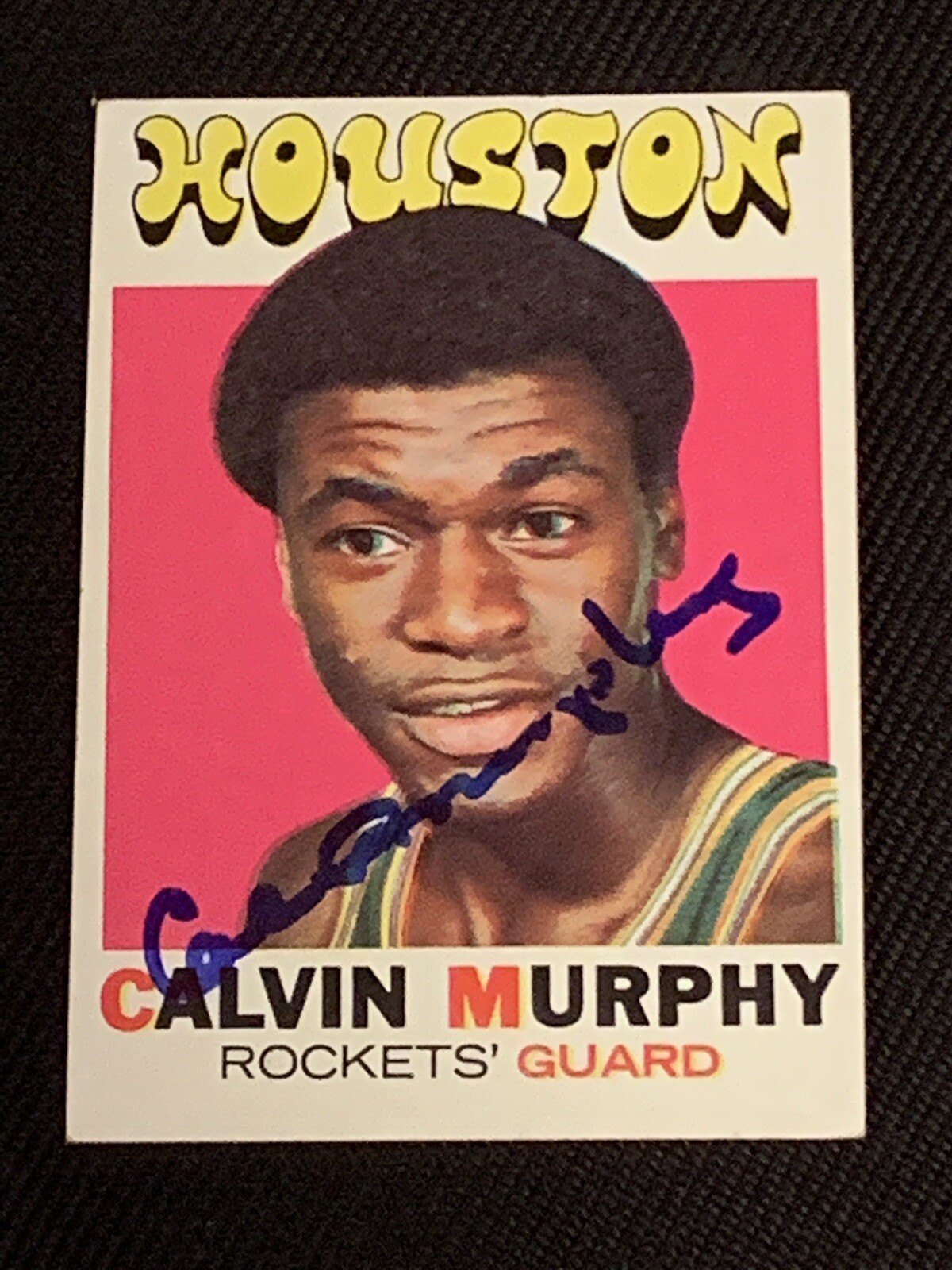 HOF CALVIN MURPHY 1971-72 TOPPS SIGNED AUTOGRAPHED CARD #58 HOUSTON ...