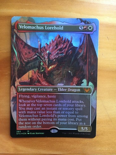 Mtg Strixhaven Showcase Velomachus Lorehold Borderless FEA Extended Art ...