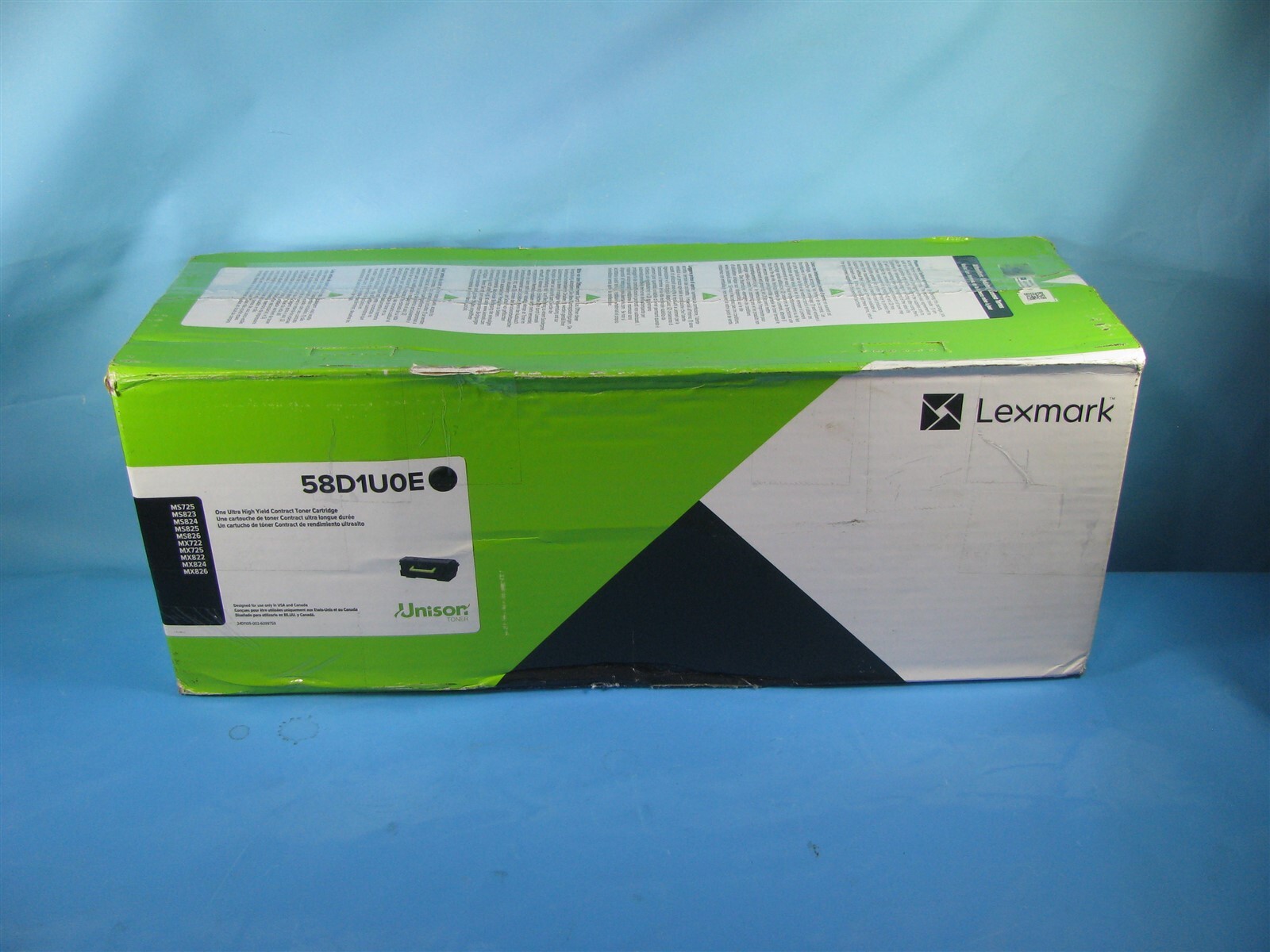 GENUINE LEXMARK ULTRA HIGH YIELD BLACK TONER CARTRIDGE - 58D1U0E - OPEN ...