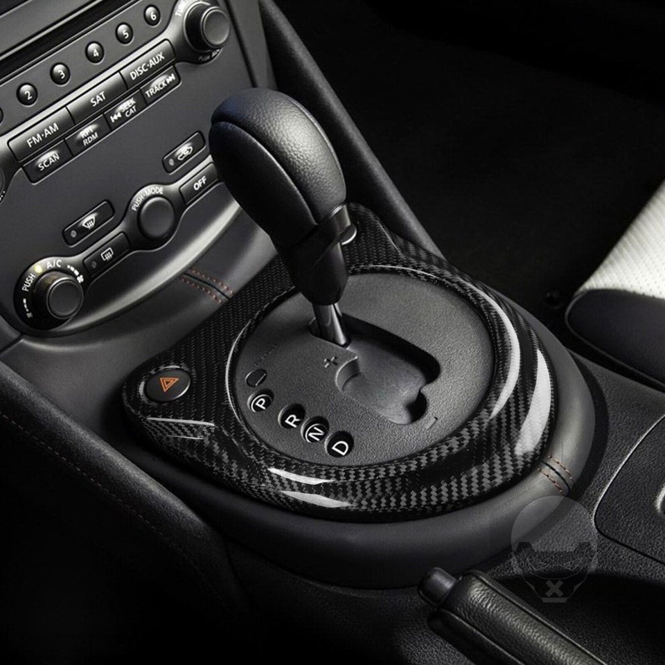 Real Dry Carbon Fiber Center Gear Shifter Panel Cover For Nissan 370Z ...