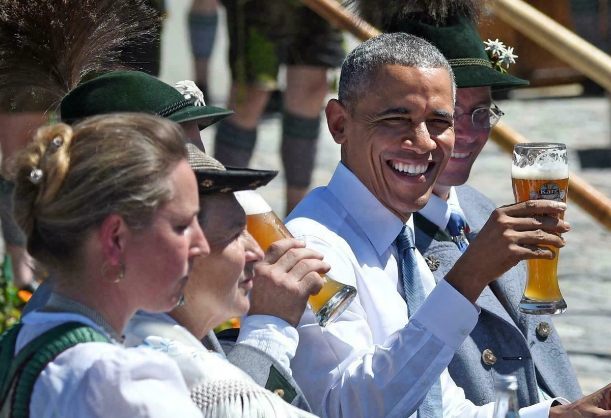 Barack Obama Drinking