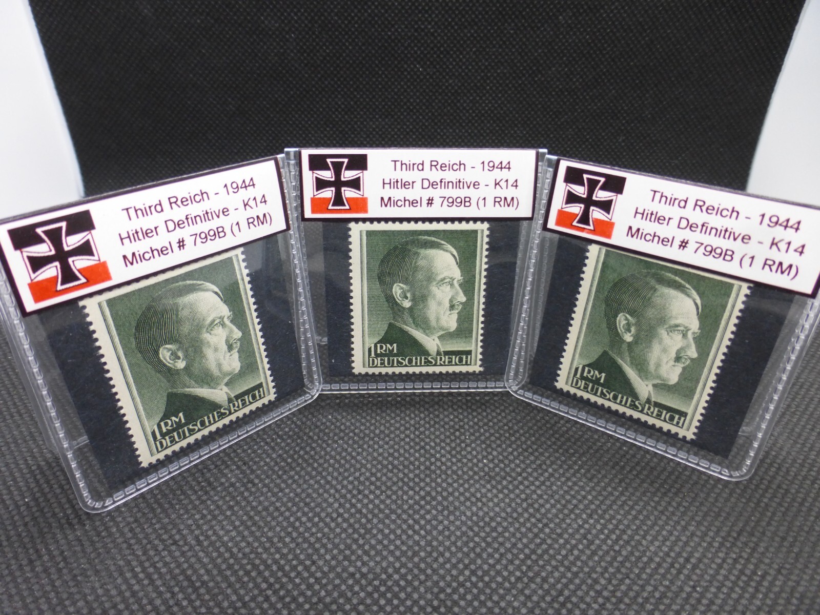 Adolf Hitler 1944 WW2 Stamp 1 Reichsmark High Value Third Reich Nazi ...