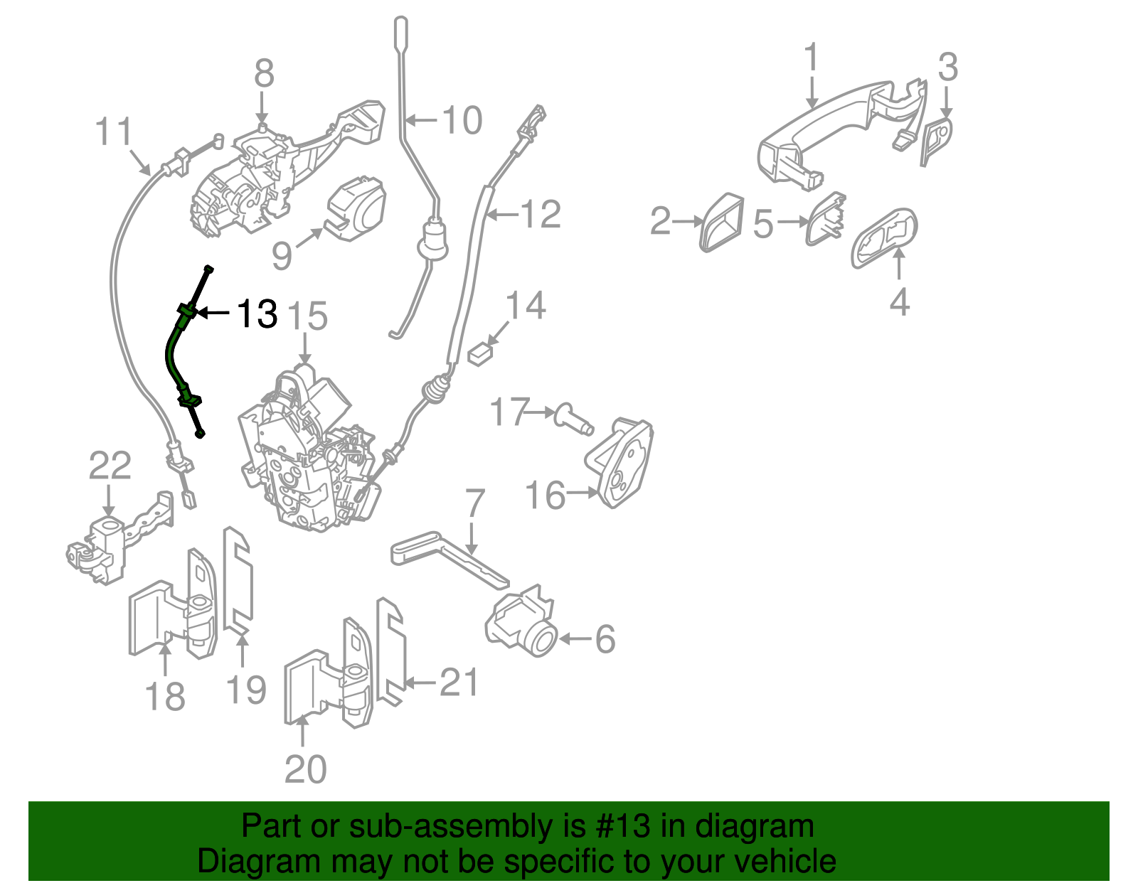 Volvo OEM 10-15 Xc60 Front Door-lock Cable 31349498 for sale online | eBay