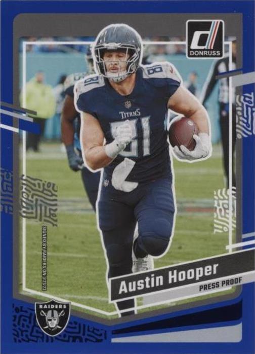 2023 Panini Donruss - Austin Hooper #172 Press Proof Blue for sale ...