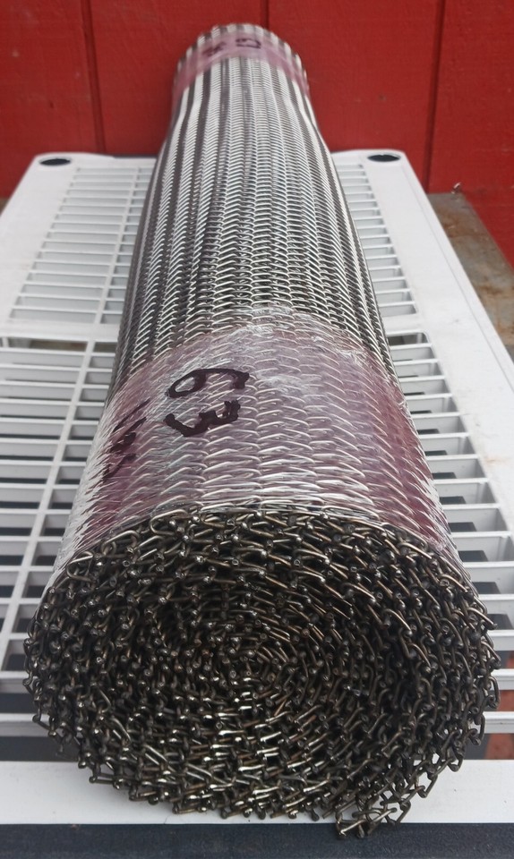 Stainless Steel Conveyer Belt 35x182 SS Chain Link Mail Roll Sheet 63lb ...