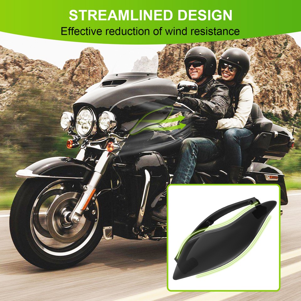Adjustable Fairing Side Air Wing Deflectors For Harley Touring Bagger ...