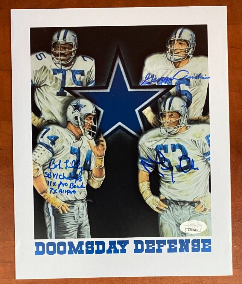 Bob Lilly, Larry Cole & George Andrie signed DALLAS COWBOYS 8 X 10 ...