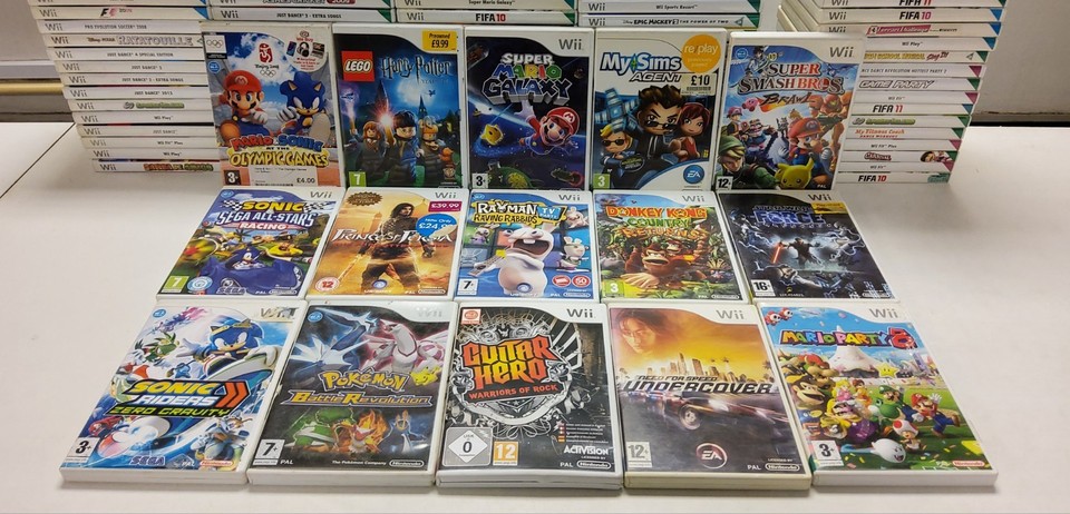 110 x Empty Nintendo Wii Cases Joblot - Pokémon Super Smash Mario Party ...