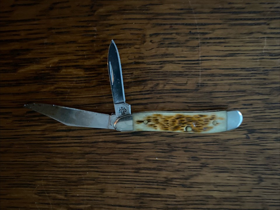 Case 6220 ss pocketknife Peanut Jigged Amber Bone Handle folding 2 ...