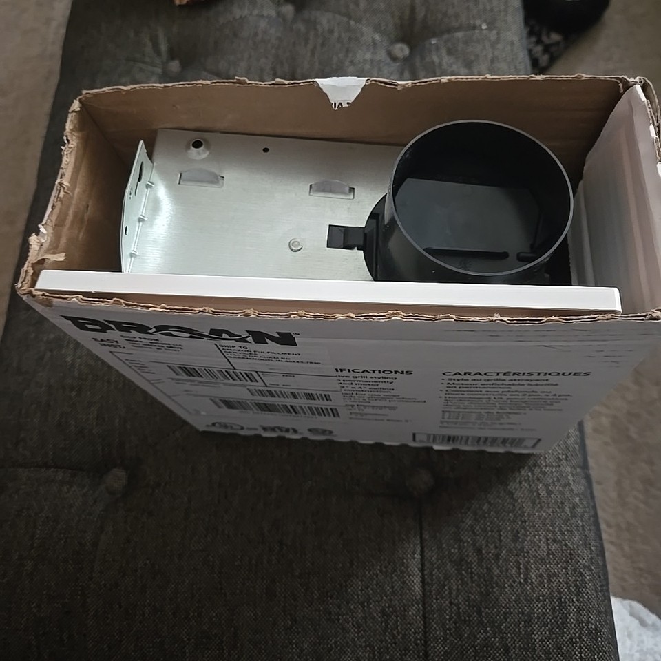 Broan 688 Ventilation Fan 50 CFM 4.0 Sones Bathroom Exhaust OPEN BOX ...