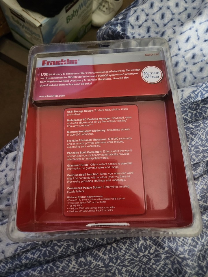 Franklin MWD-170 USB Merriam-Webster Dictionary/Thesaurus New | eBay