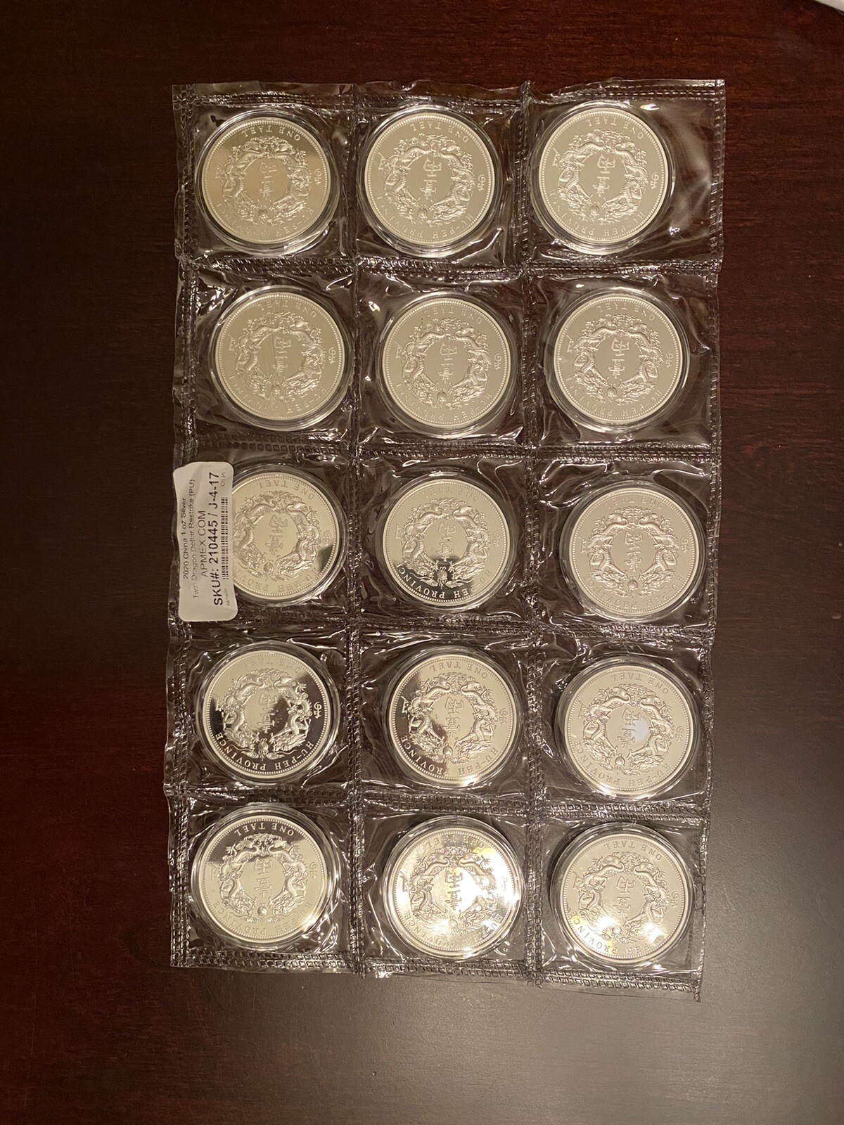 2020 1 oz .999 Silver China Twin Dragon Restrike (PU )Coin In Capsule ...