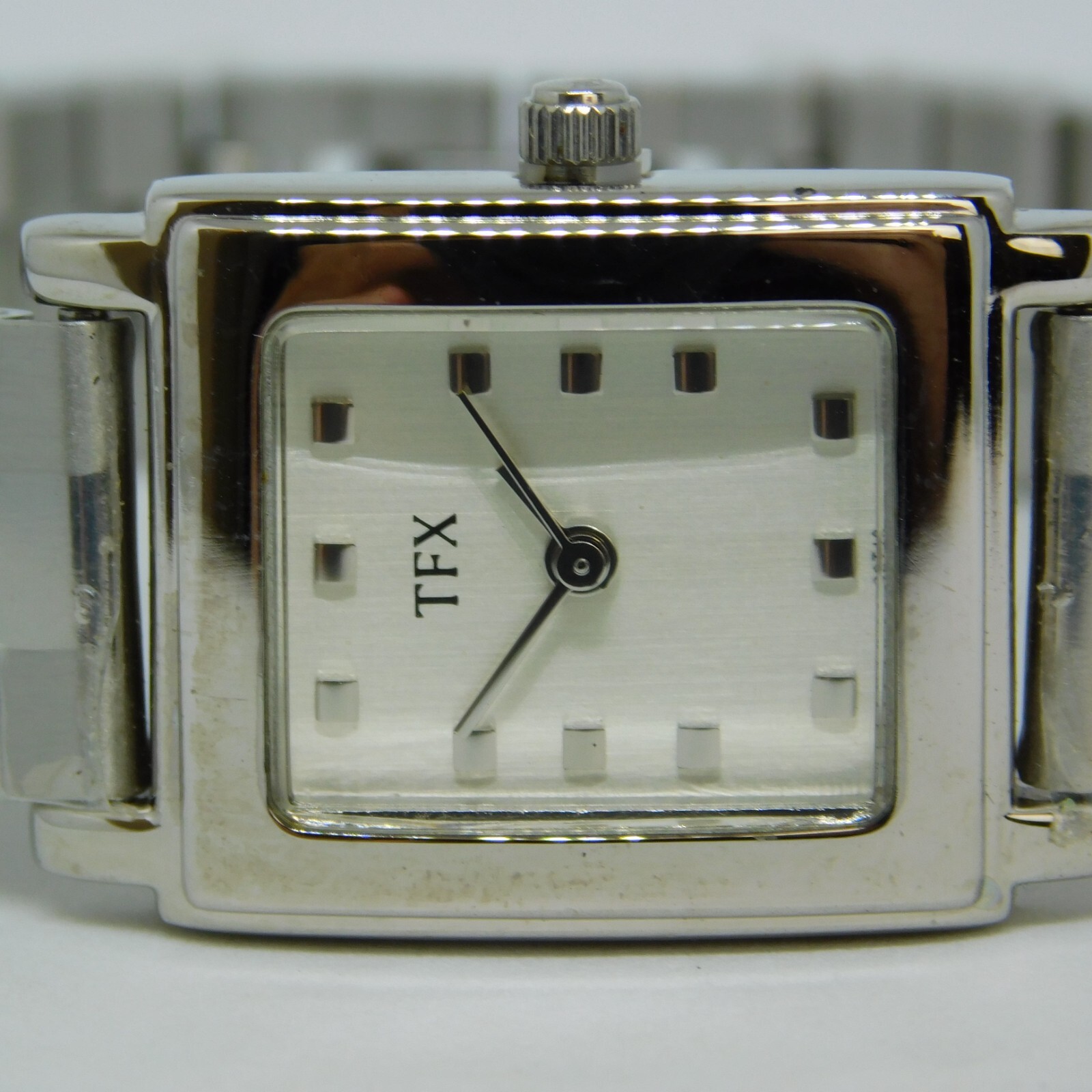 TFX by Bulova A9 Silver Tone Quartz Analog Women's Watch Sz. 7 1/4" New ...