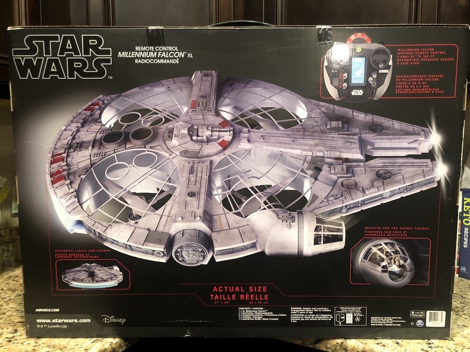 NEW STAR WARS DRONE RC Millennium Falcon XL Flying Drone 2.4GHz Air ...