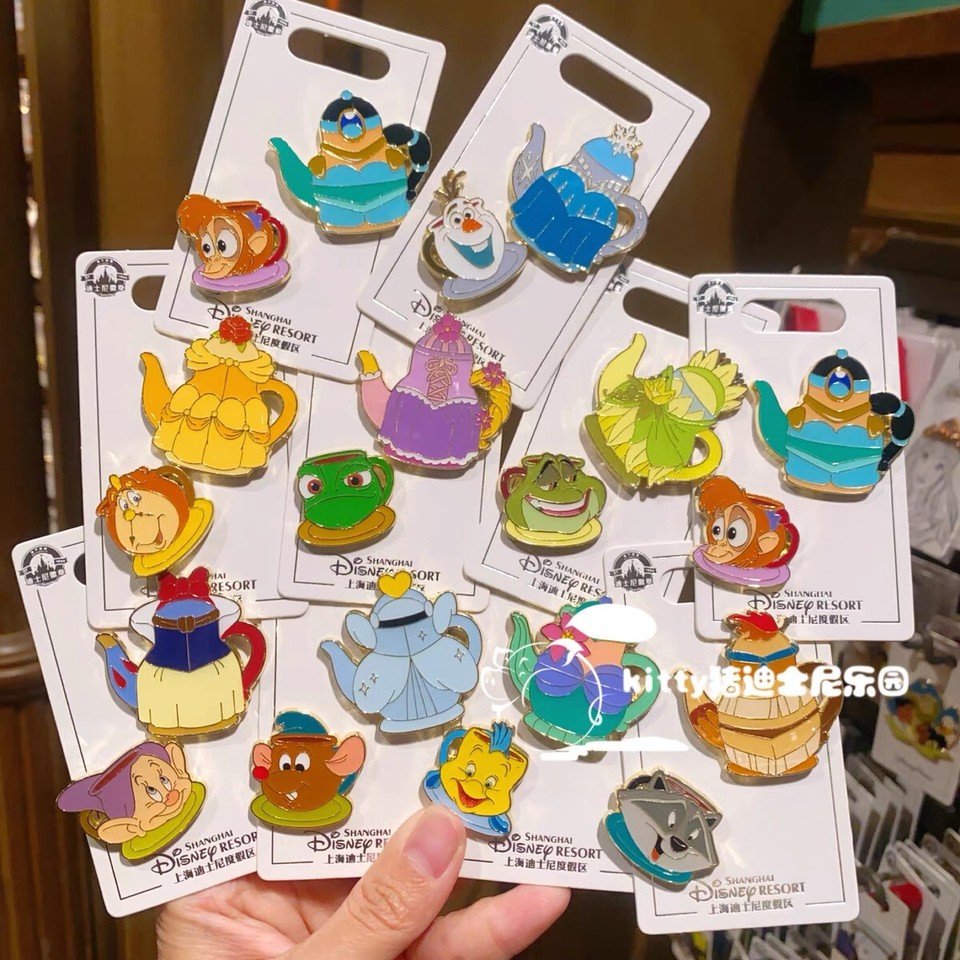2025 Shanghai Disney pin Jasmine pins set Abu Aladdin disneyland ...