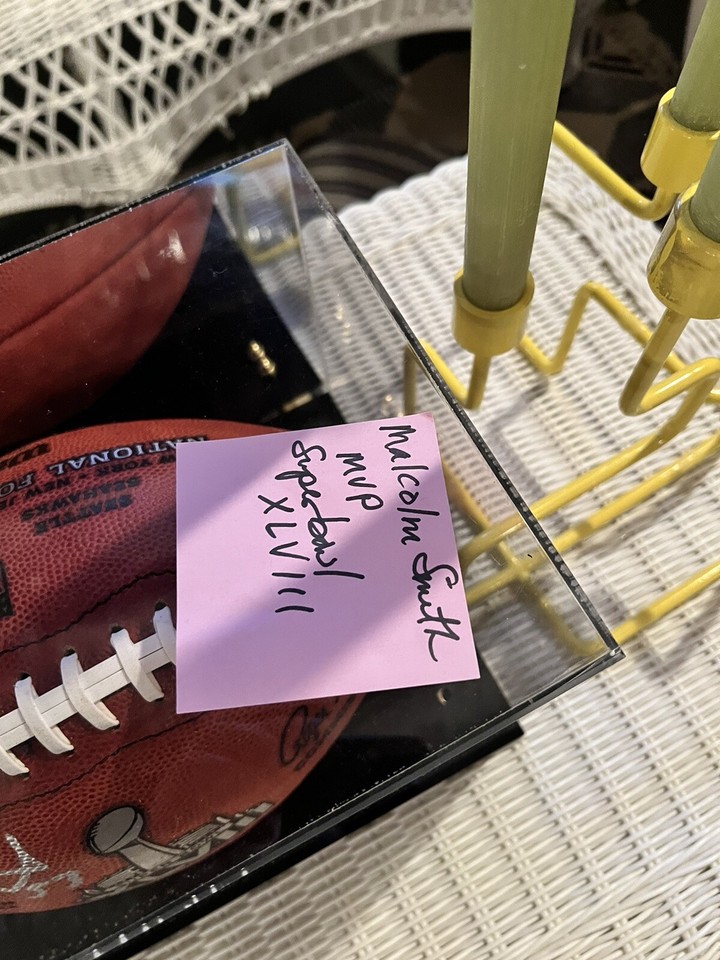 Malcolm Smith MVP Autographed Super Bowl 48 XLVIII Football Seattle ...