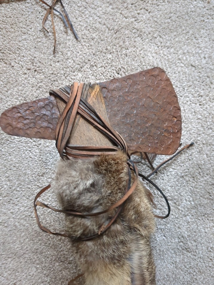 NICE! RARE Handmade Indian Recurve Long bow & Axe African Tribal Native ...