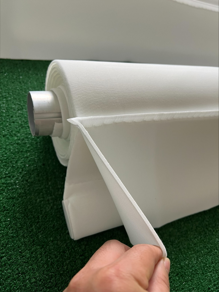 Motorized remote controlled retractable golf simulator impact screen ...