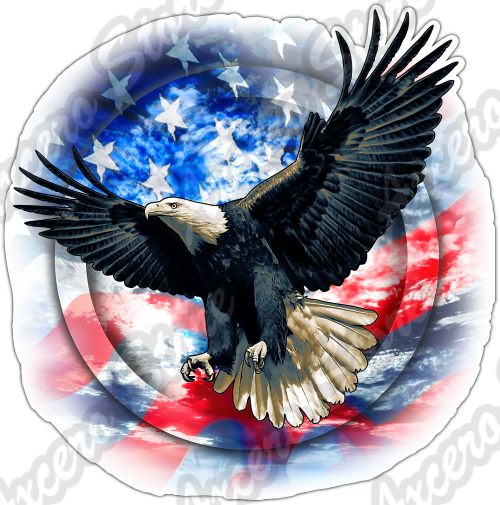 Forever Eagle USA Patriotic America Flag Car Bumper Vinyl Sticker Decal ...