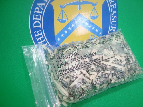 #1 Bag US TREASURY Dept. LONG Cut Shredded Currency Shredded Money Cash ...