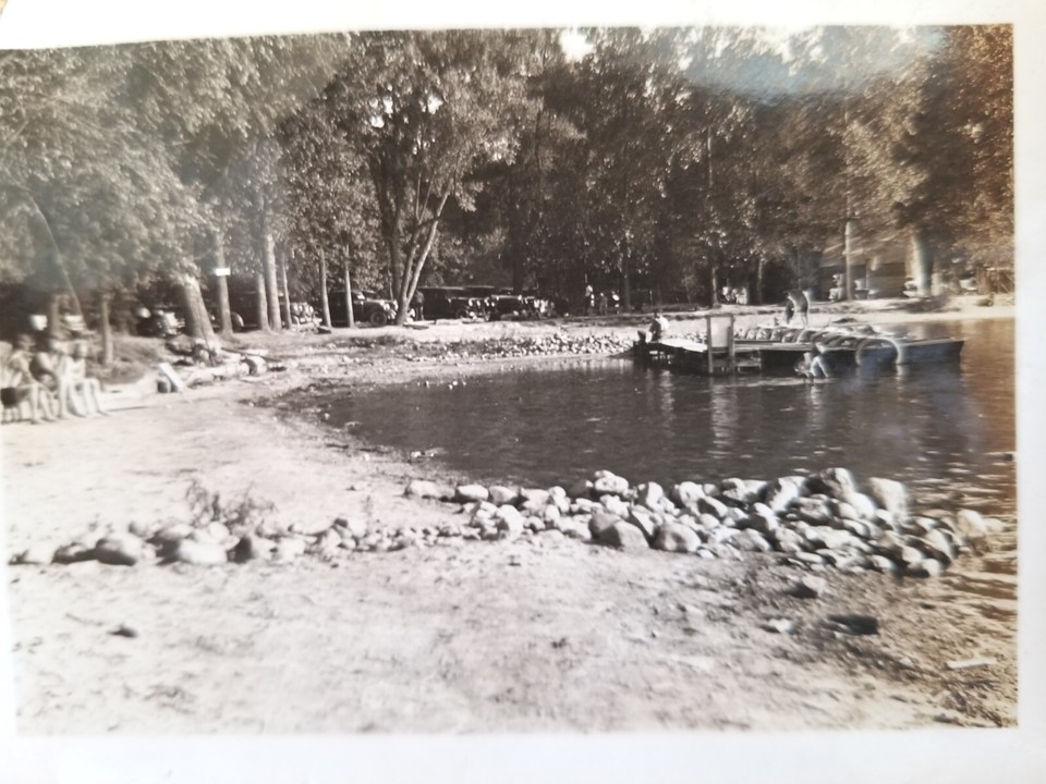 BEACH ON LAKE VERMILION,IL,1930'S.VTG 3.5" x 2.5" PHOTO*SP10 | eBay