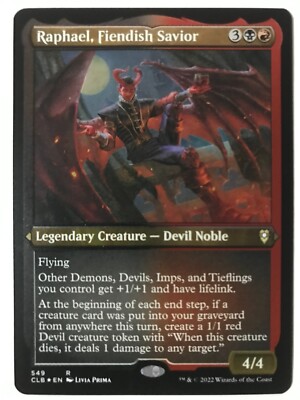 *foil etched RAPHAEL FIENDISH SAVIOR Commander Baldurs Gate MTG Magic ...