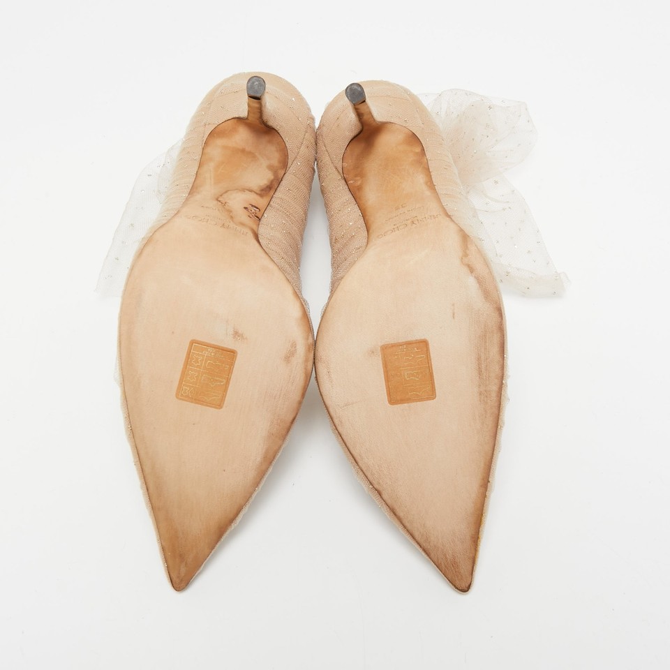 Jimmy Choo Beige Mesh and Suede Lavish Pumps Size 39 | eBay