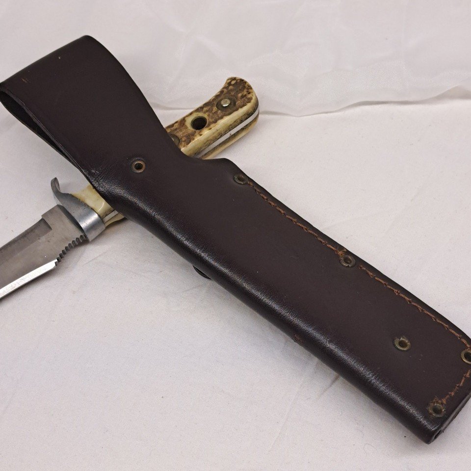 PUMA 6393 Fixed Blade Skinner Knife Leather Sheath Handmade Germany | eBay