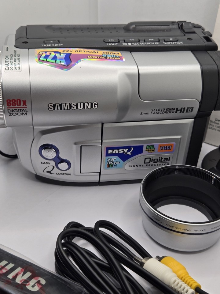 Samsung SCL810 Hi8 8MM Camcorder - Tested and Working + Tapes & Camera ...