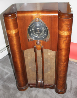 Zenith 1938 Floor Model Console 9-Tube Radio 9S262 Shutter Dial MN PICK ...