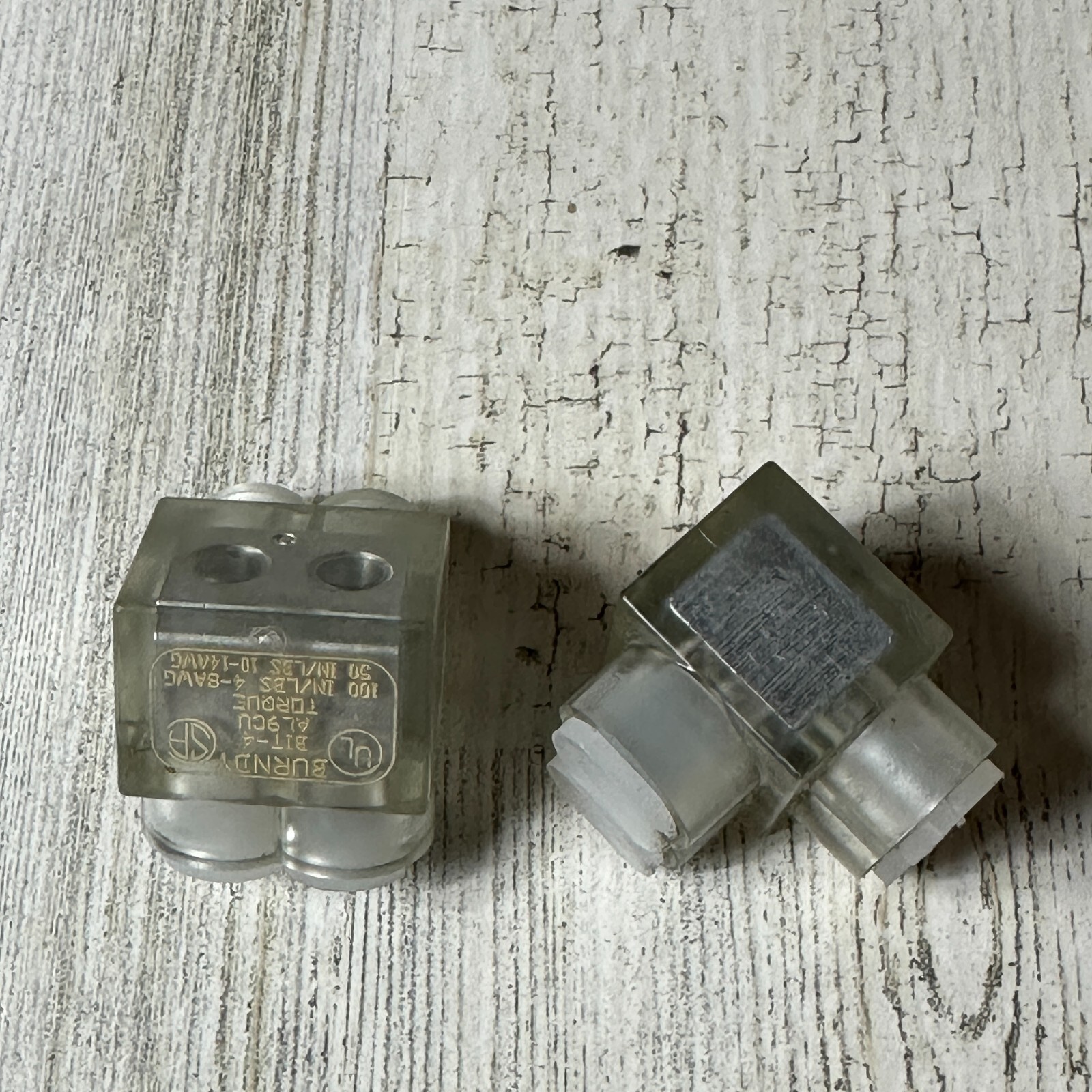 Lot of 2 Burndy Bit4 Insulated Multitap Connector,1.25 In. L | eBay