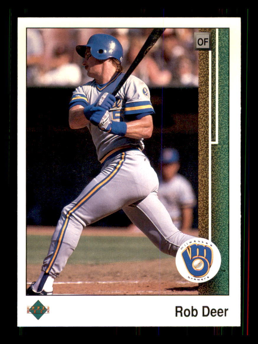 1989 BASEBALL 1989 Upper Deck Rob Deer Milwaukee Brewers #442 1 | eBay
