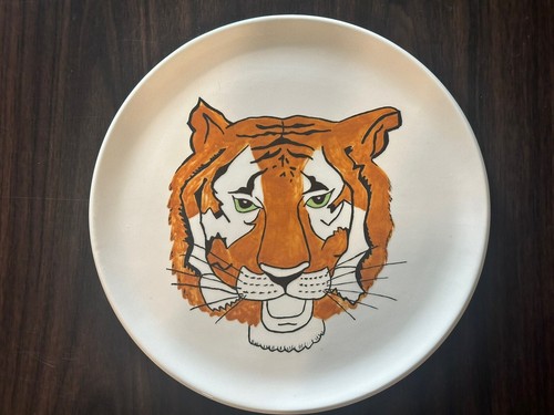 Vintage Animal Art Plate Lenore Caplan 1976 Tiger | eBay
