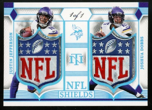 Justin Jefferson 2023 Panini National Treasures NT Dual NFL Shield Patch 1/1 | eBay