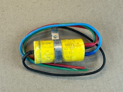 NOS Vintage TVA-3433 Sprague Atom Capacitor 50 + 30 +200 uf 150v 25v ...