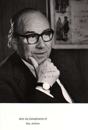 Roy Jenkins Labour Mp signed 8-6 Photo Autograph Houses of Parliament ...