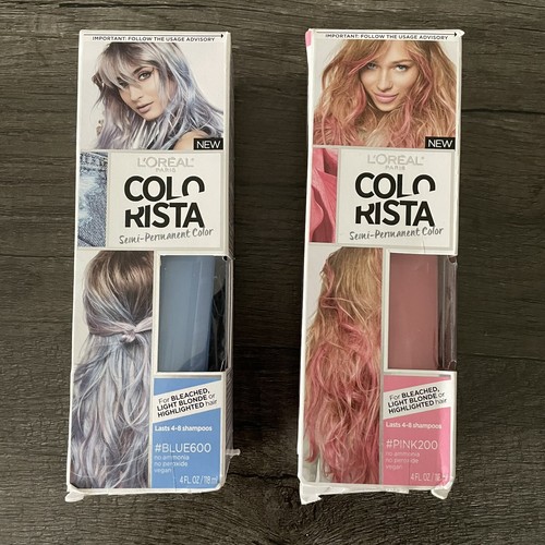 BRAND NEW L’Oréal COLORISTA Blue & Pink Temporary Hair Dye - 2 Pack | eBay